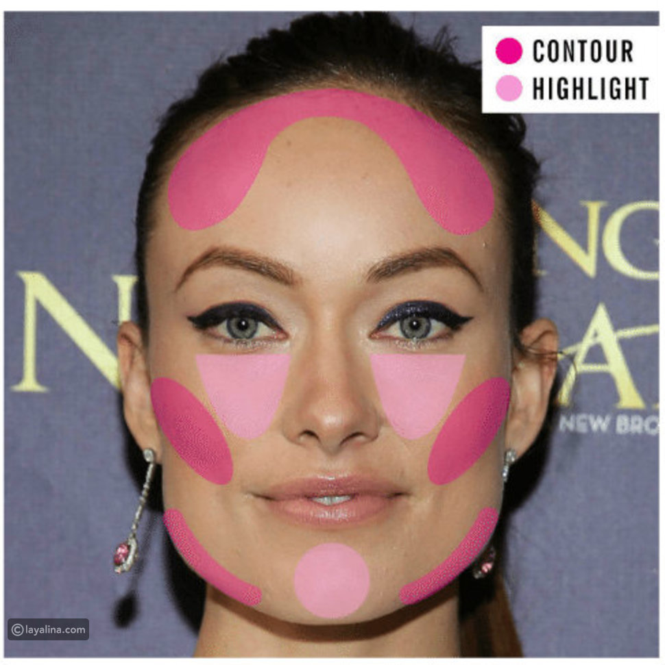 طرق تطبيق الكونتور حسب شكل الوجه - ليالينا